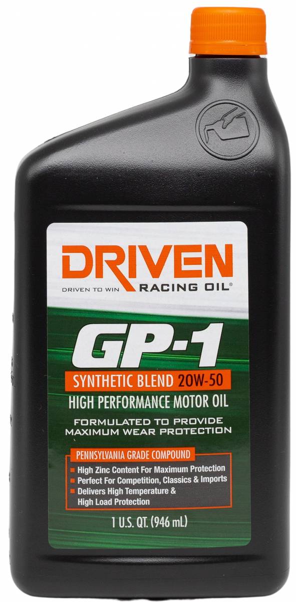 GP-1 20W-50 Synthetic Blend High Performance Oil – Driven Racing Oil ...